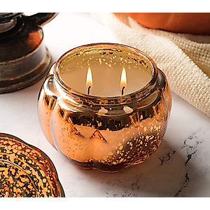 Scented Candles for Home Decoration - Aromatherapy Candles - Pumpkin Shaped - Farmhouse Pumpkin Tweed | Thanksgiving Candle Gift Natural Soy Wax Candles