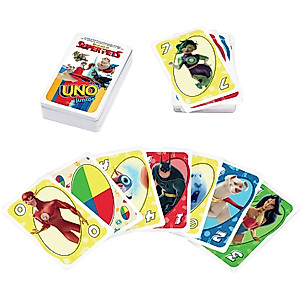 Mattel Games ​UNO Junior DC League of Superpets Card Game for Kids with Simple Rules, 3 Levels of Play & Animal Matching
