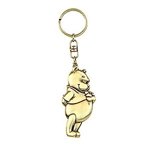Disney Pooh Brass Pewter Key Ring Multicolor, 1"