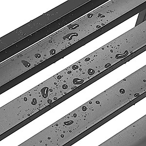 Outogether Steel Bench Sturdy Frame for Outdoor Patio Park Yard Porch Work Entryway Garden (Grey)