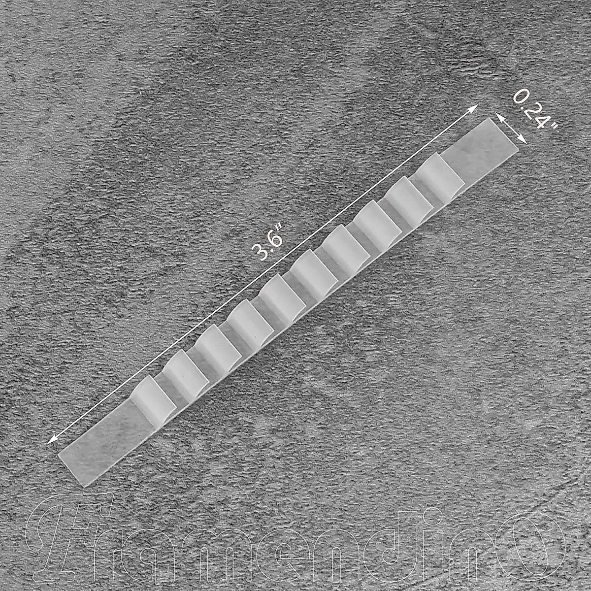 Framendino, 100 Pack Non-Slip Rubber Hanger Grips Adhesive Clothes Hanger Grip for Wood Hangers Clear(3.6" x 0.24")