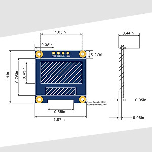 4pcs I2C OLED 0.96 Inch OLED Display Module IIC SSD1306 128 * 64 LCD White with Du-pont Wire 40-Pin Female to Female for Ar duino UNO R3 51 Series STM32