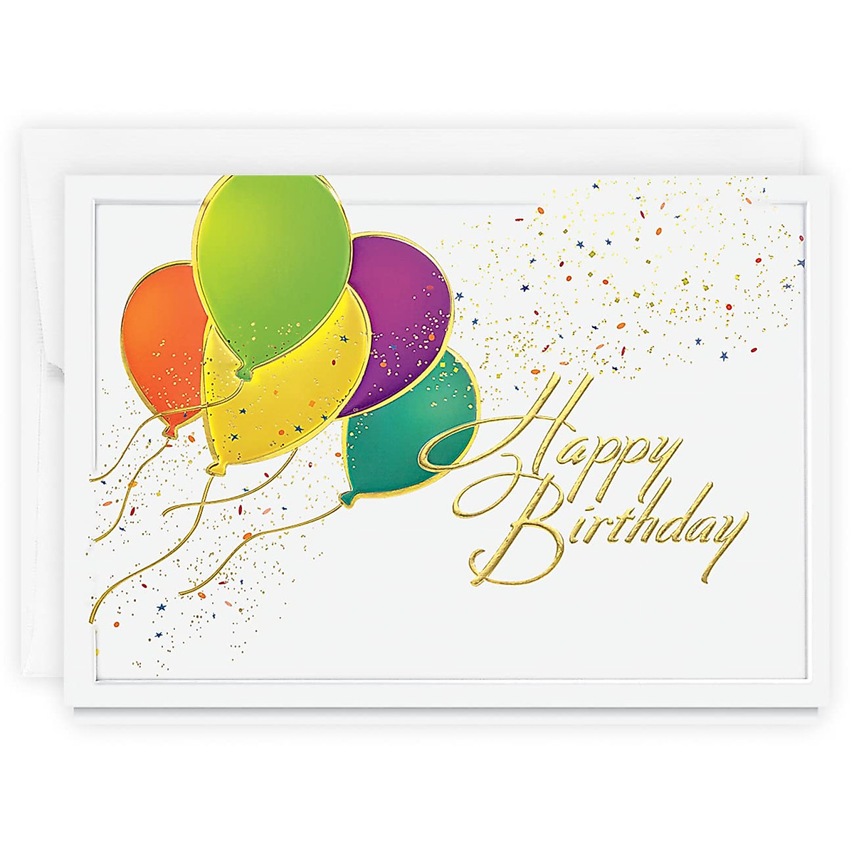 The Gallery Collection, 1 Count Card Pack, Birthday Card with Pearl Lined Envelope (Balloons Aloft)