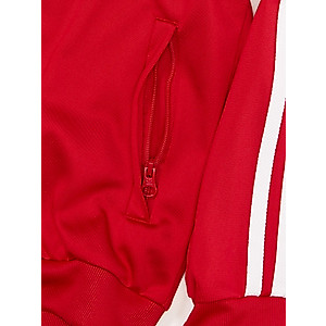 adidas Originals unisex-youth SST Track Top Scarlet/White Large