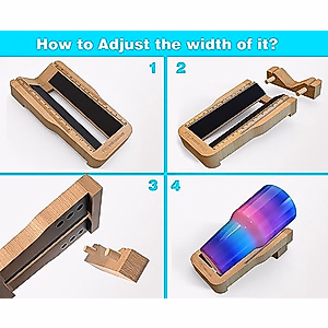 WHITEMOON Cup Cradle for Tumbler. Wooden vinyl paper decal holder with height adjustment for measuring size, for attaching vinyl decals to cups, bottles and mugs.