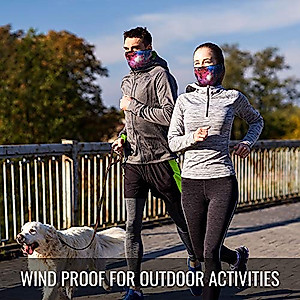 Bandana Face Mask for Men Women, Soft Breathable Scarf Neck Gaiter Mouth Covering to Shield UV Sun Dust for Ski Running Fishing Riding Cycling Festival, Washable Cloth Scarves Face Cover Rave Mask