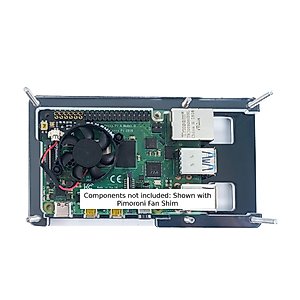C4Labs DRPi-3.5NSX Nextion Screen Case – Raspberry Pi 3 B+, Duplex MMDVM v1.0, and Enhanced 3.5" Nextion Screen (Included) ~ Black Ice (Black)