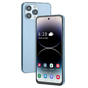 I14 Promax 6.7 Inch Punch Screen 4G Smartphone with 16M Rear and 8M Front Camera for Android 12 4GB RAM 128GB ROM 4000mAh Long Battery Life for Elderly Kids(USA)