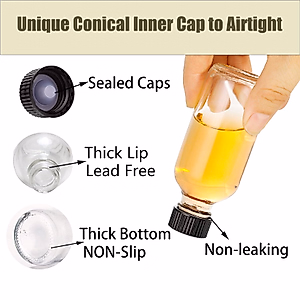 12 Pack 2 oz Glass Bottles with Lids & 2 Funnels, Glass Shot Jar, Small Glass Containers with Lids, Spice Jars, Juice Bottles, Mini Travel Bottles, 60ml Sample Bottles for Potion, Ginger Shots, Oils