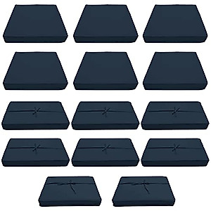 Qaworci Outdoor Cushion Slipcovers, Waterproof Patio Cushion Covers Replacement, Washable Patio Cushion Covers, Cushion Covers for Patio Furniture with Zipper (Blue)