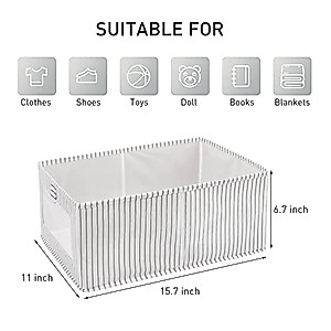 BAIYOUKE 2 Pack Storage Baskets, Foldable Organizing Basket Bin for Home, Nursery, Closet & Shelves Organization | Storage Basket Cube Shelf Organizer (Black and White Plaid)
