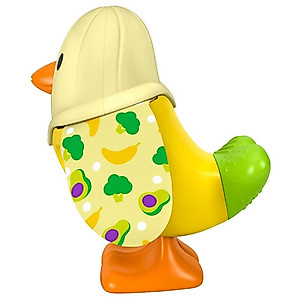 Fisher-Price Infant Rattle and Clicker and Texture Toy - Yellow Peek-a-Boo Banana Bird
