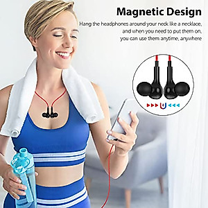 USB C Earbuds for Pixel 6a 7 Pro 7a, Magnetic USB C Headphones Wired Earbuds Noise Canceling Microphone Volume Control Stereo Bass in Ear Earphones,USB C to 3.5mm Adapter for Galaxy S23 S22 OnePlus 11