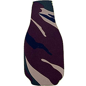 Blank Neoprene Beer Bottle Coolie (1, Green Camo)