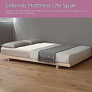 Sprign Sleep Foam Topper,Adds Comfort to Mattress, Twin, White