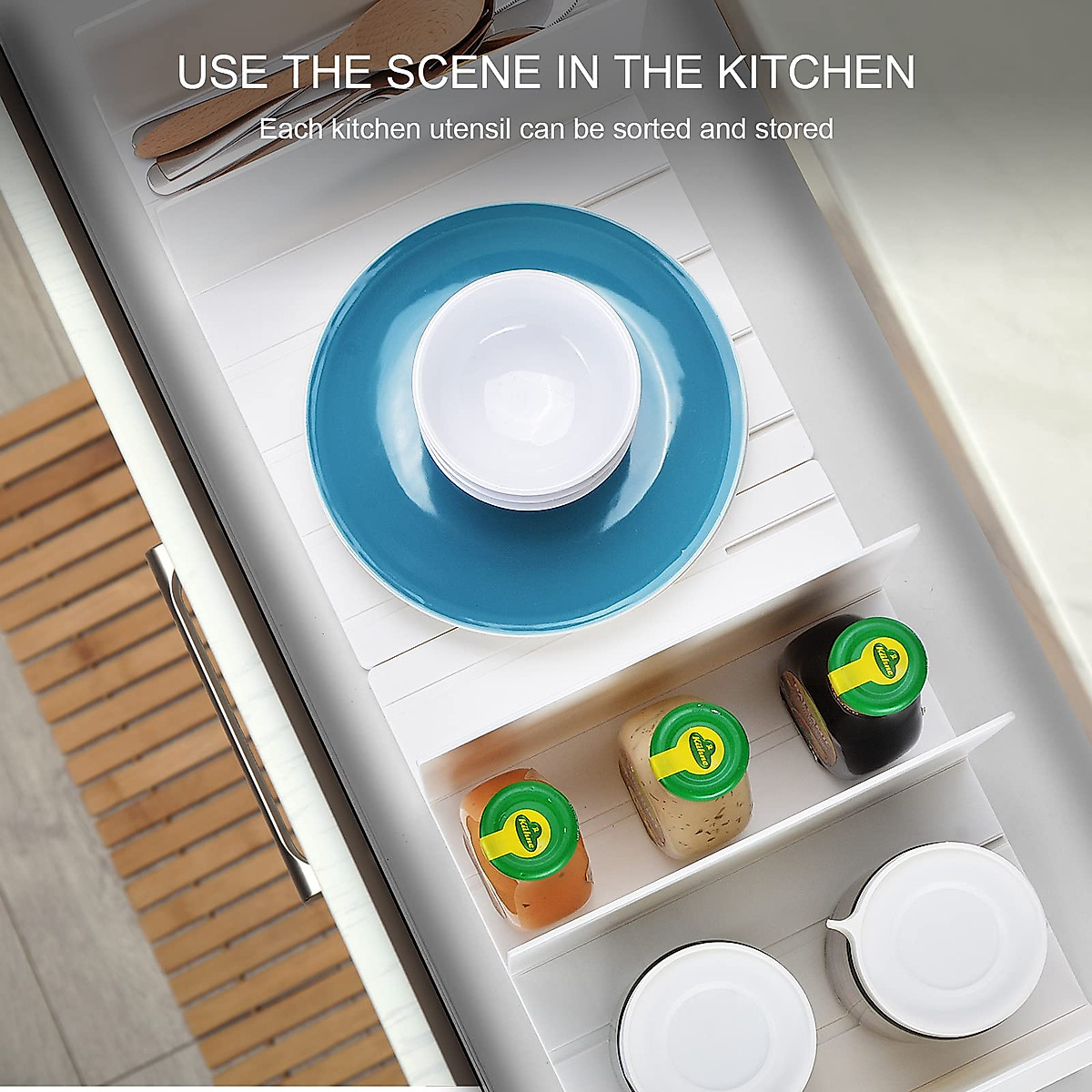 Hivexagon Purse Organizer for Closet 2 Pack Shelf Dividers Closet Bag Storage Organizer for Vertical Purse Handbag Sweater Shirts in Pantry Bedroom White