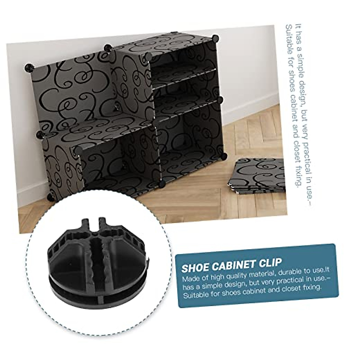 NOLITOY 20 Pcs Cupboard Shelf Wire Connector White Shelving Plastic Connectors for Wire Storage Cubes Modular Closet Storage Modular Closet Organizer Connectors Storage Rack Sleeve Button