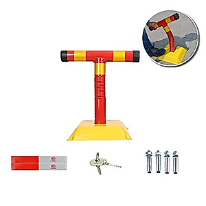 WANGXUEJ Parking Locks Parking Piles with Spring, Foldable Parking Barriers, Parking Barriers Park Pile Bollard, Parking Space Lock, Manual Parking Blocker