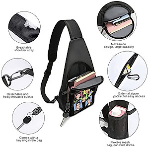 OIELKON New-Kids On The-Block Crossbody Sling Backpack Travel Hiking Chest Bag Daypack