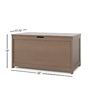 Child Craft Harmony 33” Wood Toy Box, Large Storage Chest, Plenty of Storage, 2 Safety Hinges, Standard Ventilation Hole on Back, 6 Cubic Feet of Storage (Dusty Heather)