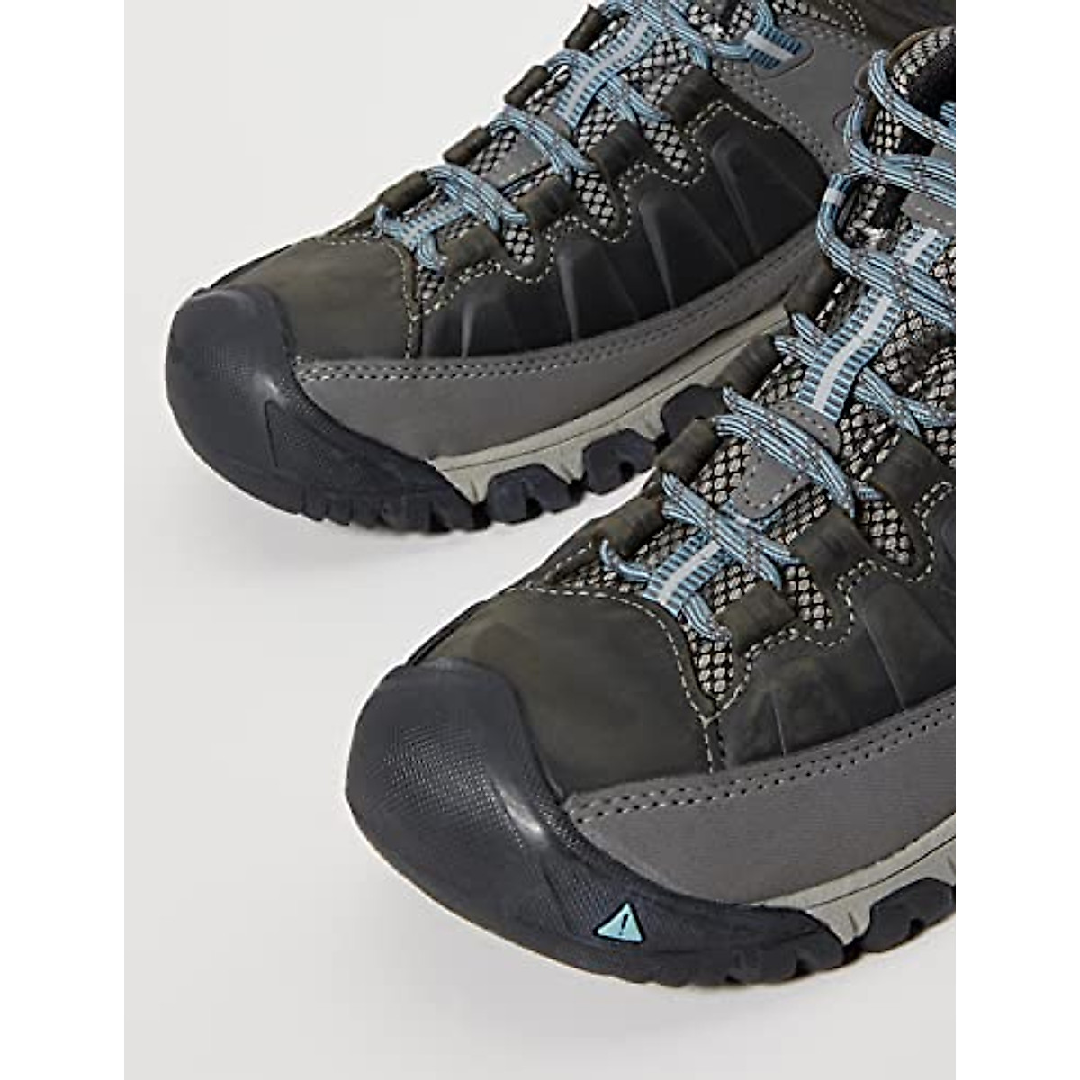 KEEN Women's Targhee 3 Mid Height Waterproof Hiking Boots, Magnet/Atlantic Blue, 8.5