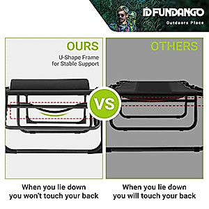 FUNDANGO Lounge Chairs for Outside, Outdoor Lounge Chairs Heavy Duty Portable Folding Chaise, Beach Lounge Chairs for Adults Adjustable 4-Position 4-Fold 74.8" D x 25.6" W x 11.8" H, Black