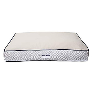 Now House for Pets by Jonathan Adler Grey Diamond Cushion Dog Bed, Large, Large Dog Bed Washable Dog Bed for Large Dogs by Now House by Jonathan Adler (FF16061)