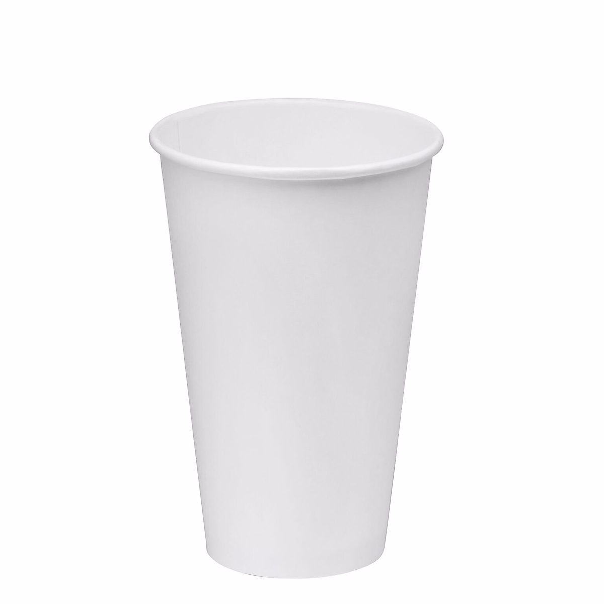 NYHI 100 Pack 16 oz White Paper Disposable Coffee Cups Hot Cold Beverage Drinking Cup for Water Juice Espresso Tea Ideal for Water Coolers Party