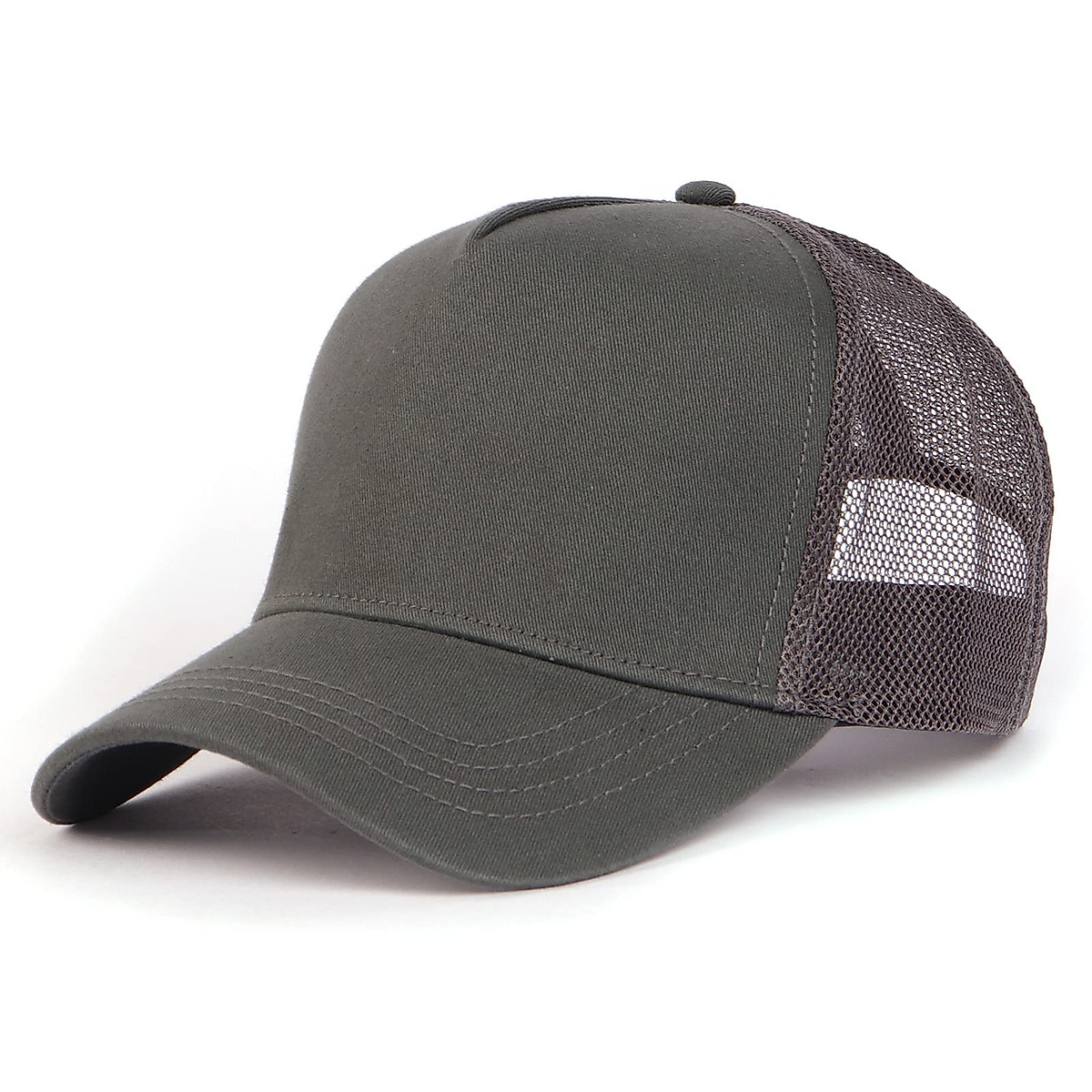 Zylioo Unisex Running Hat for Big Head,Mesh Back Buckle Baseball Cap,Curved Brim Breathable Trucker Hats