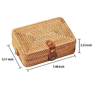 LXXUY Womens Straw Bag Round Rattan Crossbody Bag Handwoven Natural Summer Beach Shoulder Bag (brown) Large