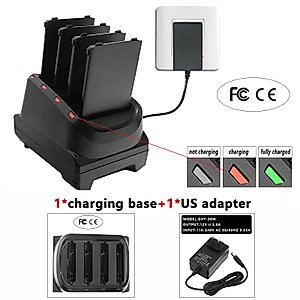 4-Slot Battery Charger for Zebra TC21 TC26 Handheld Android PDA Phone Barcode Scanner(SAC-TC2Y-4SCHG-01) 12V4A Includes Adapter & LED Charging Indicator