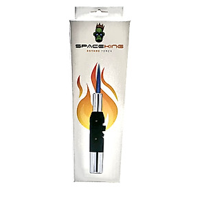 Space King Straight Shooter - Smooth Metallic - Adjustable Flame - Child-lock - Perfect for Camping, Kitchen, Backyard, Travel, Beach, BBQ, Mountain, Outdoors, Travel, Garage, and more. (Black)