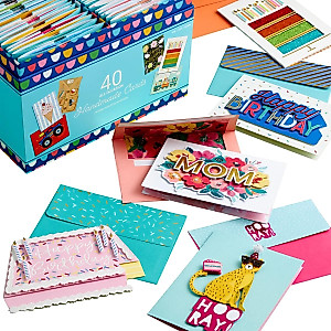 Burgoyne Handmade Embellished Decorative All Occasion Greeting Card Collection with Keepsake Box - 30 Count