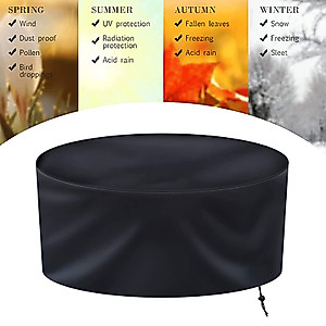 ZHANGY Garden Furniture Covers Round 24" D x 24" H, Patio Furniture Covers Waterproof, Outdoor Furniture Covers, Windproof Durable Outdoor Veranda Patio Garden Furniture Cover