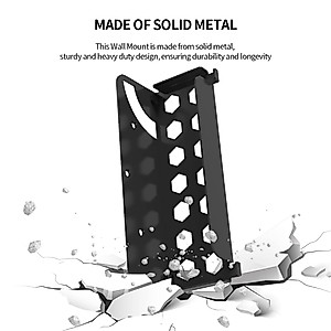 EJGAME Switch OLED Black Steel Mount,Wall Mount Bracket Compatible with Nintendo Switch and Switch OLED