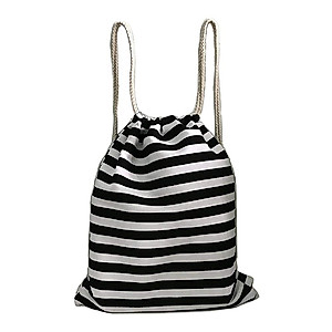 BAGTOP School Backpack Set - Canvas Teen Girls Bookbags 15" Laptop Backpack + Lunch Bags + Drawstring Backpack + Pen Case Bags Set (Black-3)