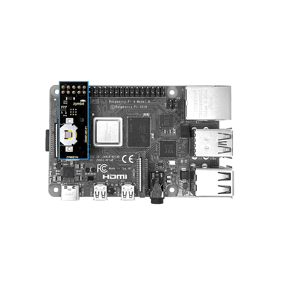 Zymbit Zymkey 4i: Security Module for Raspberry Pi | Root File Encryption | Secure Key Storage | Physical Tamper Detection