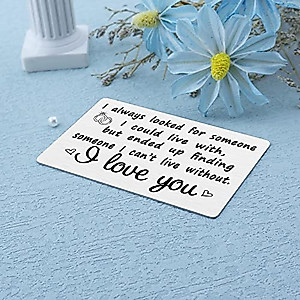 igvean Anniversary Birthday Gifts for Boyfriend Valentine Gifts for Him Boyfriend Gifts Personalized Gifts for Men Engraved Wallet Cards Love Note