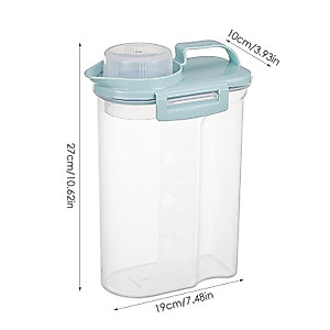 Fulenyi Rice Bin Rice Container, Airtight Cereal Container Rice Barrel Dry Grain Dispenser Thicken Rice Cylinder Clear Food Storage Box with Airtight Design Pour Spout