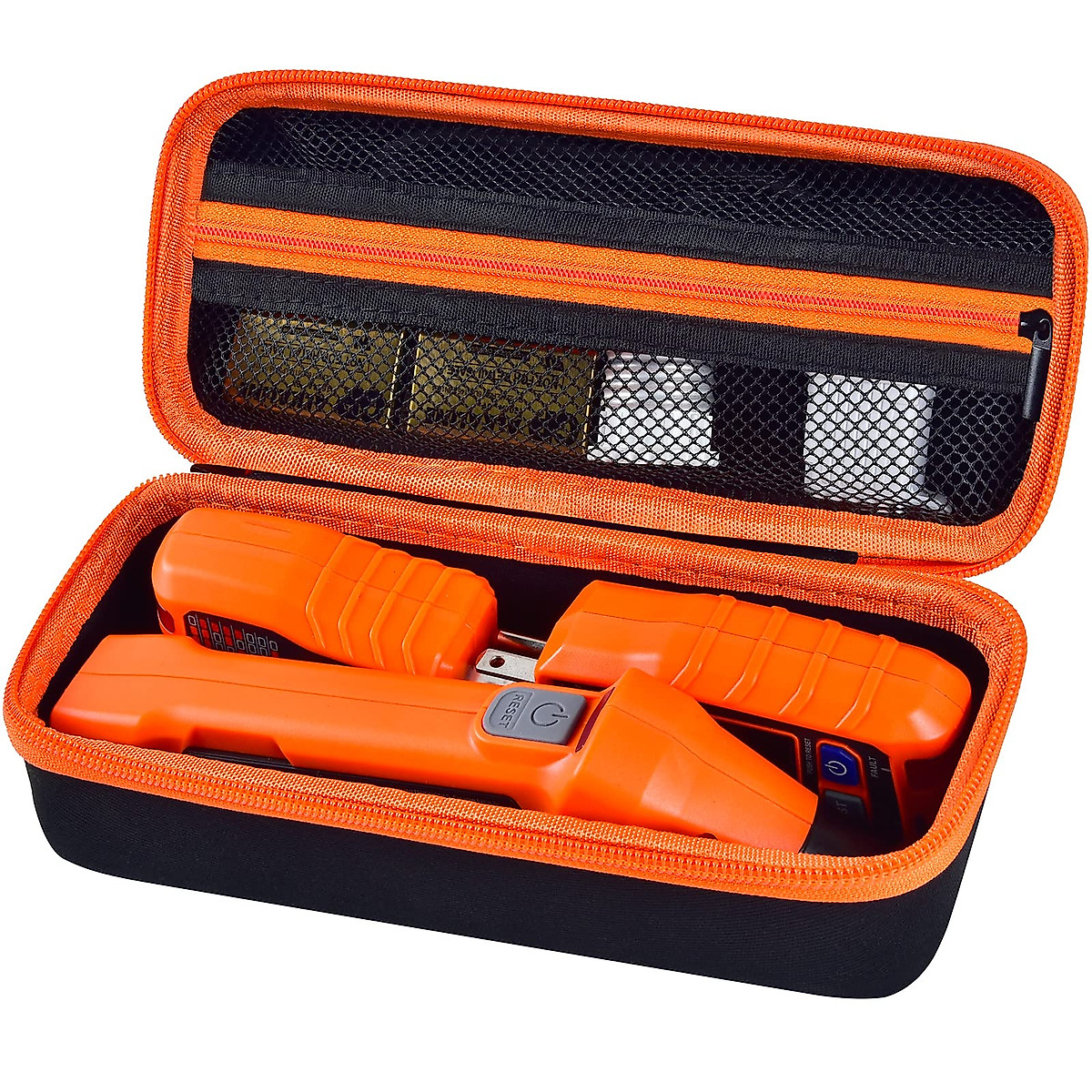 Battery Organizer Storage Case, Batteries Holder Container Carrying Hard Bag Box with Battery Tester + Case Compatible with Klein Tools ET310 AC Circuit Breaker Finder