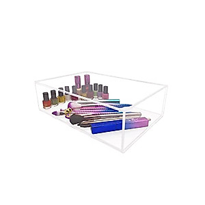 Creative Planet Acrylic Drawer Organizer Storage Drawers for Jewelry Makeup Hair Accessories Cosmetics Sunglasses Toiletries by Creative Planet Thoughtful Gift for Women, Girls (Transparent)