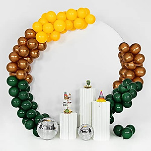 Harfirbe 6.5 ft Round Backdrop Cover White Round Backdrop Baby Shower Background Birthday Party Decoration