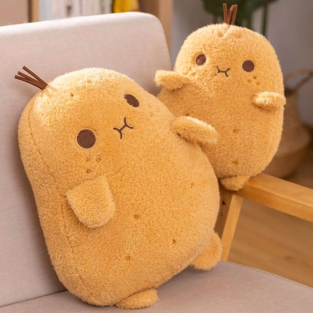 ZCPACE Cute Potato Plush Toy Kawaii Potato Stuffed Animal Soft Stuffed Food Potato Plushie Pillow Toys Doll Kids Gifts 9 Inches (Cute A)