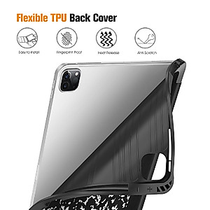 Fintie Case for iPad Pro 12.9-inch 6th Generation 2022, [Built-in Pencil Holder] Slim Soft TPU Protective Cover with Auto Wake/Sleep, Also Fit iPad Pro 12.9" 5th & 4th & 3rd Gen, Composition Book