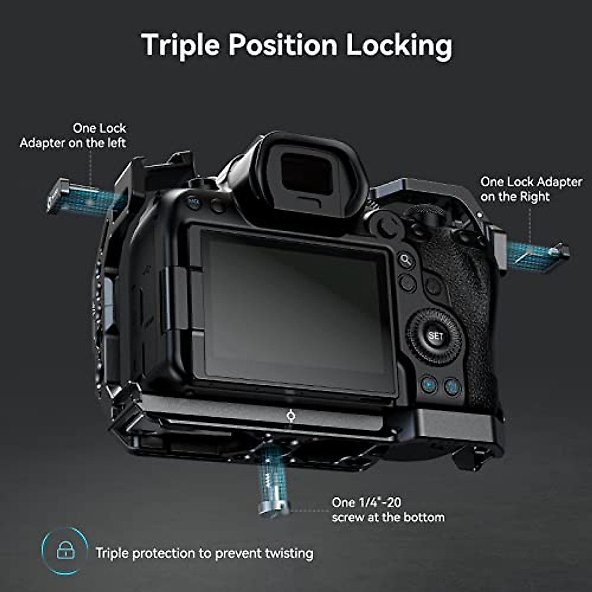 SmallRig R6 Mark II Camera Cage for Canon, Formfitting Video Making Camera Rig for Canon R6 Mark II, Built-in Dual NATO Rails, Quick Release Plate for Arca, Horizontal and Vertical Shooting - 4159
