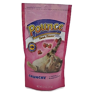 Pounce Tuna Flavored Cat Tartar and Plaque Control Snack, 2 Pack of 6