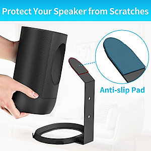 Yibracki Heavy-Duty Wall Mount Bracket for Sonos Move 2 and Move Mount Indoor/Outdoor Easy to Install Speaker Mount, Black