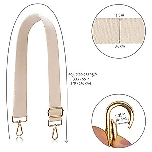 Allzedream Crossbody Bag Strap Soft Adjustable Replacement Purse Straps (Apricot)