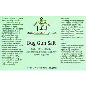 Bug Gun Salt from Donaldson Farms - 1,500 Shots of Specially Blended Salts for Most Effective Use - Original Bug Gun Salt
