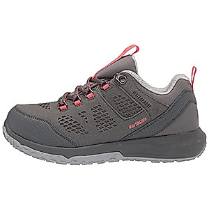 Northside Women's Benton Waterproof Hiking Shoe, Gray/Coral, 6.5